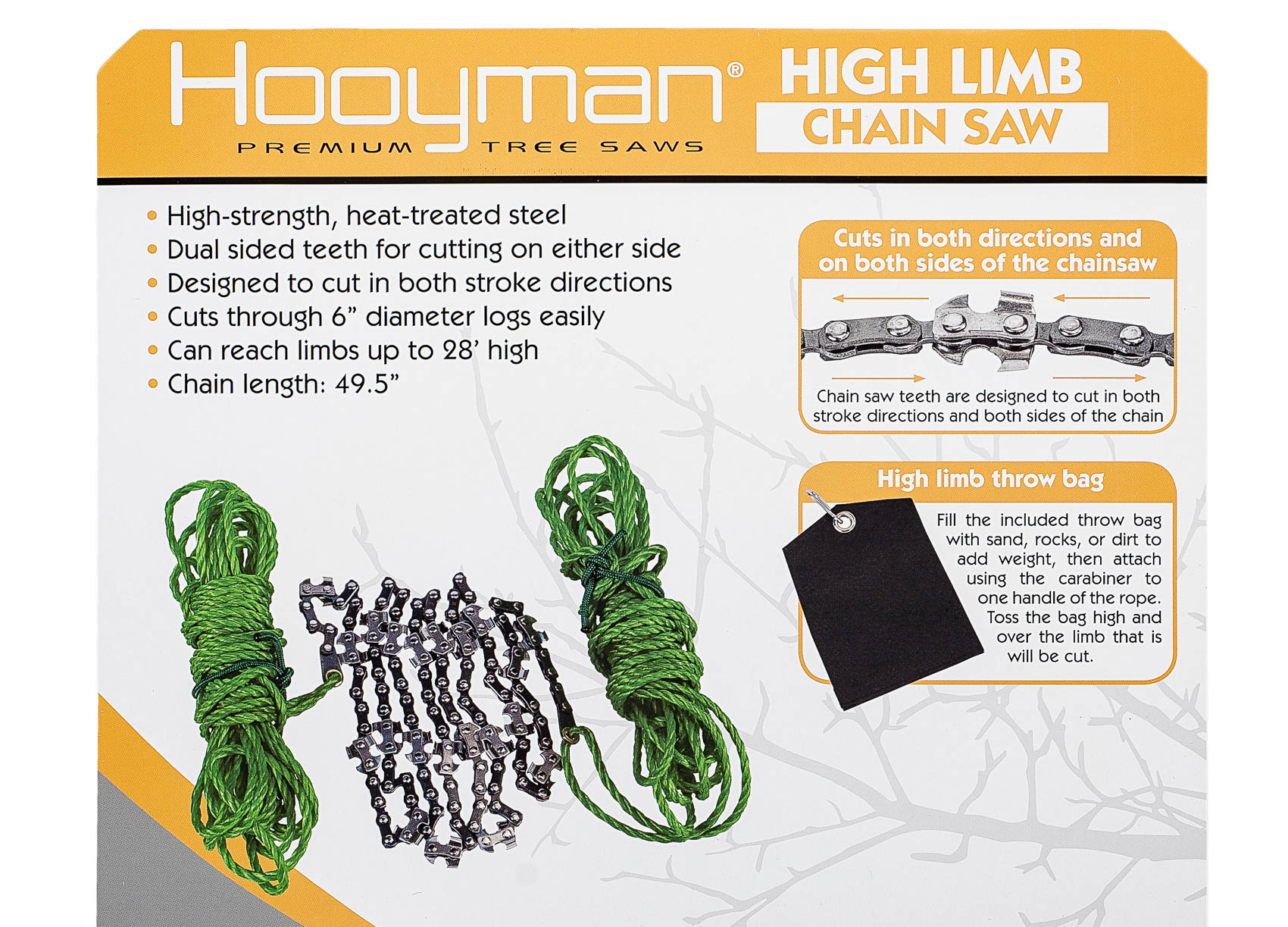 Цепная пила Hooyman High Limb Chain с веревкой - купить в интернет ...
