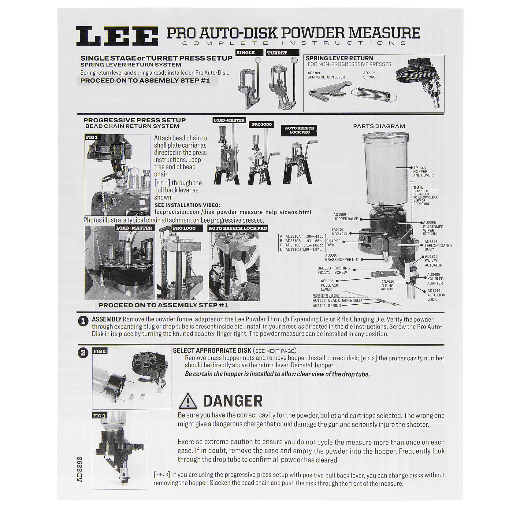 Дозатор пороха LEE Pro Auto Disk - купить по цене 10 280 руб. в ...