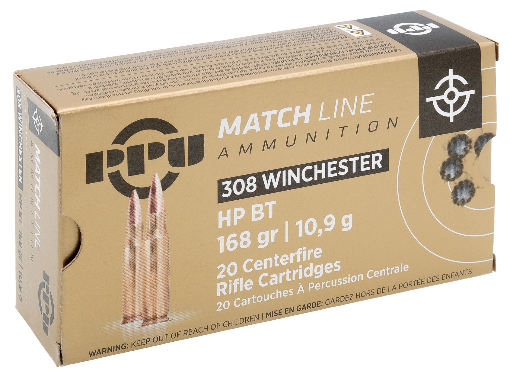 Патрон 308 Win PPU 10,9 г HP BT Match - цена 282 руб. в интернет ...